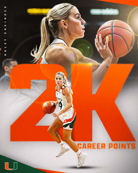 Cavinder Reaches 2,000 Career Points, Miami Falls at Louisville ...