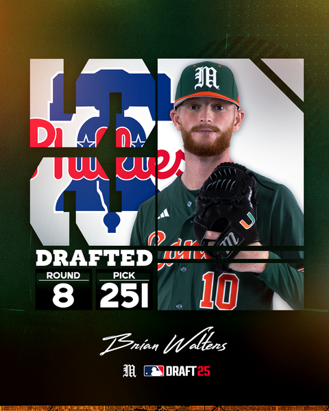 Brian Walters Selected by Philadelphia Phillies in 2025 MLB Draft ...
