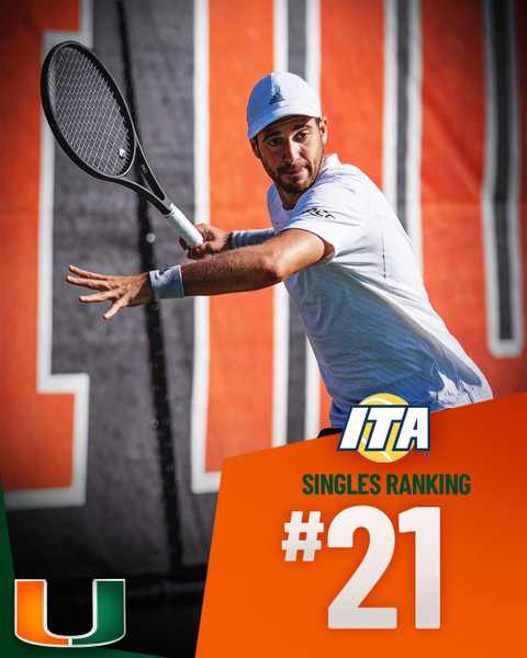 Miami Duo Ranked in ITA Singles Top-60 – University of Miami Athletics