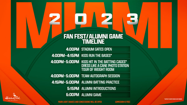 Fan Fest and Alumni Game Set for Feb. 11 – University of Miami Athletics