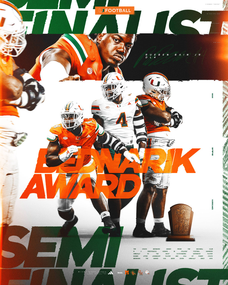 Rueben Bain Jr. Selected as Bednarik Award Semifinalist – University of ...