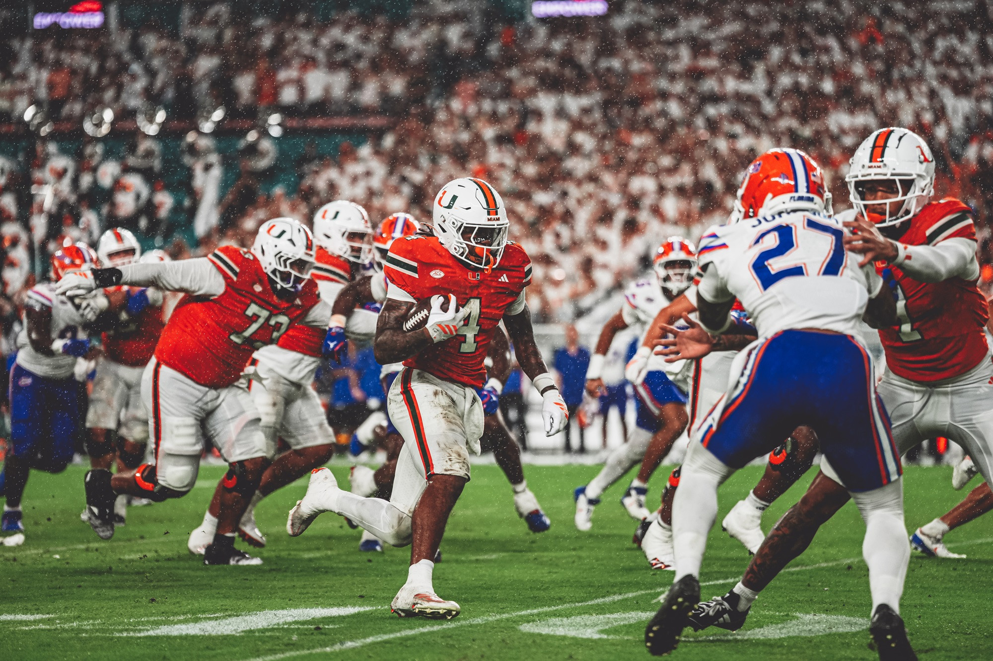 Canes’ Defense Dominates Gators in 26-7 Win – University of Miami Athletics