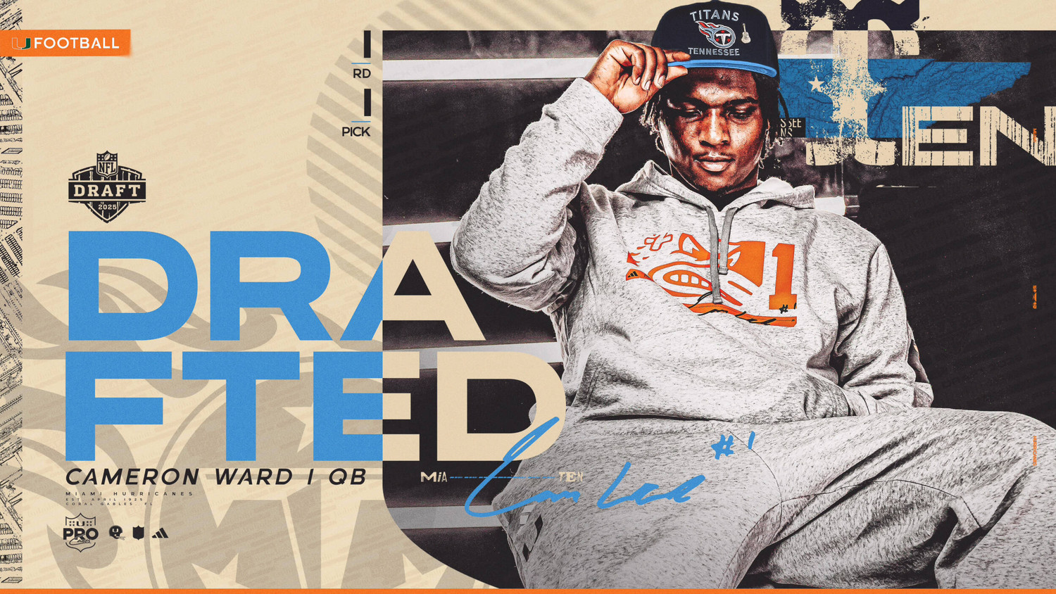 Ward Selected First Overall by Tennessee Titans – University of Miami ...